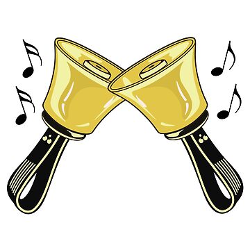 "Handbells with Music" Sticker for Sale by glide-products | Redbubble