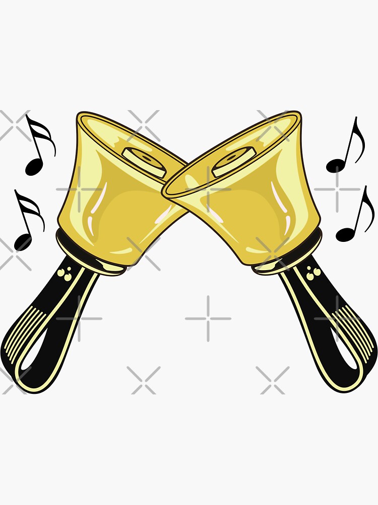 "Handbells with Music" Sticker for Sale by glide-products | Redbubble