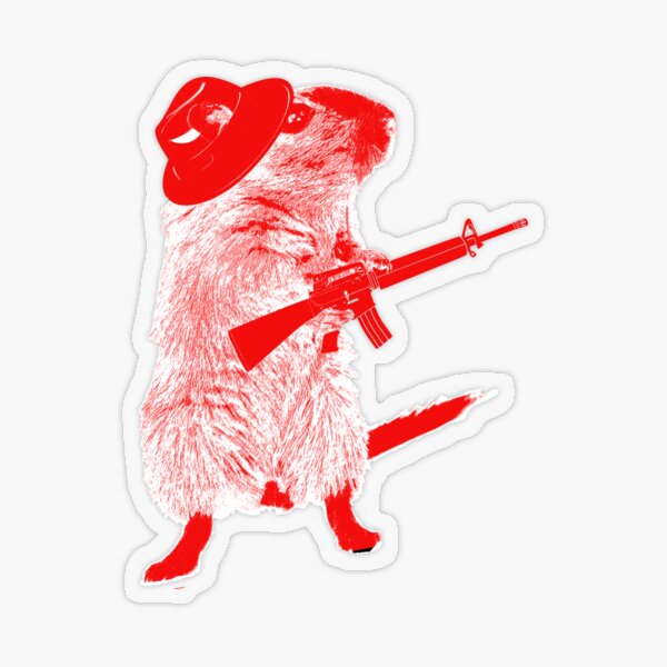 Gangster Hamster Stickers | Redbubble