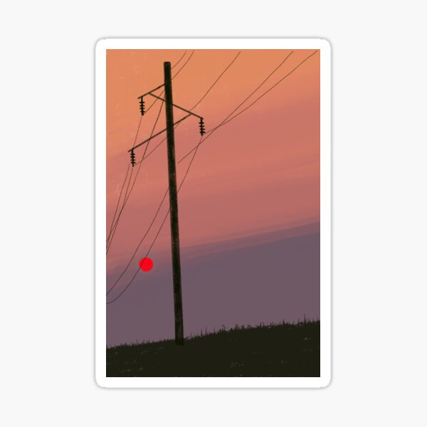 "Power lines" Sticker for Sale by sophiemkroeker | Redbubble