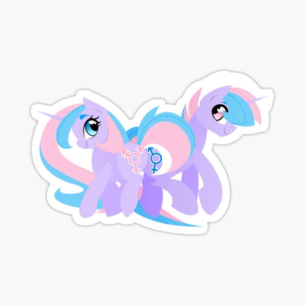 "Transgender Pride Ponies" Sticker for Sale by euphoriapony | Redbubble
