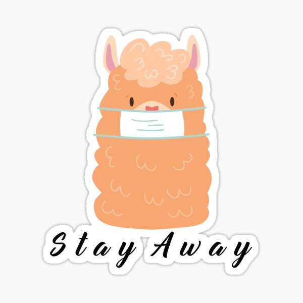 "Cute Stay away Corona " Sticker by TheImperfecto | Redbubble