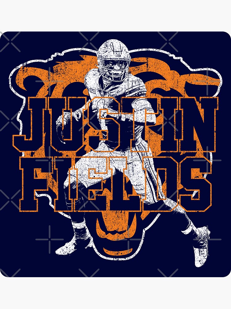 "Justin Fields" Sticker for Sale by huckblade | Redbubble