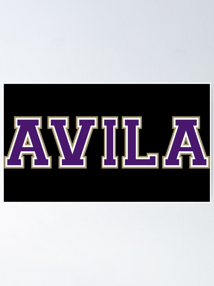 "avila college font " Poster for Sale by scollegestuff | Redbubble