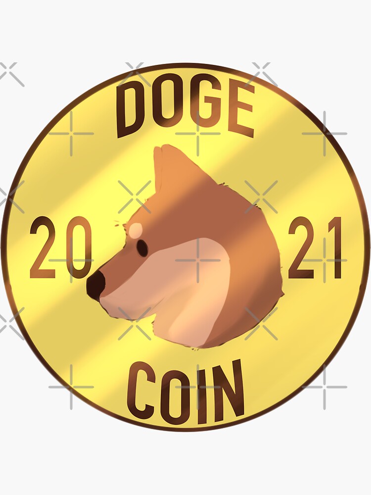 "Dogecoin" Sticker by blurryspirits | Redbubble