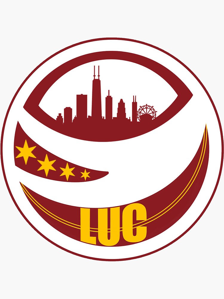 "LUC Skyline GlobeMed Logo" Sticker by GlobeMedLoyola | Redbubble
