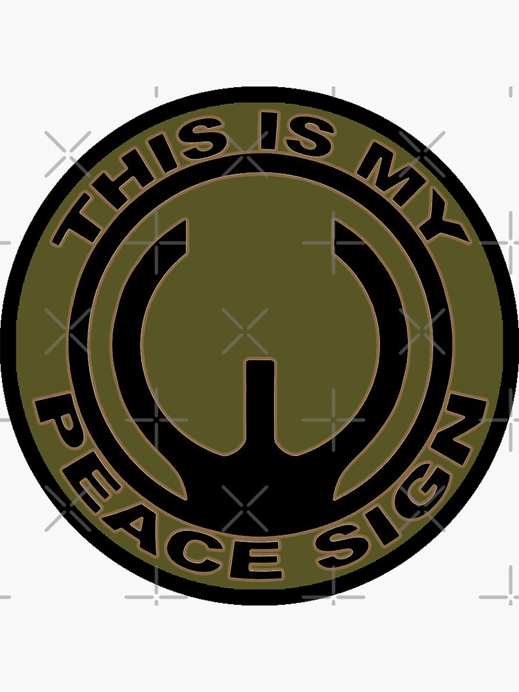 "This is my peace sign | Iron Sights " Sticker for Sale by unionpride ...