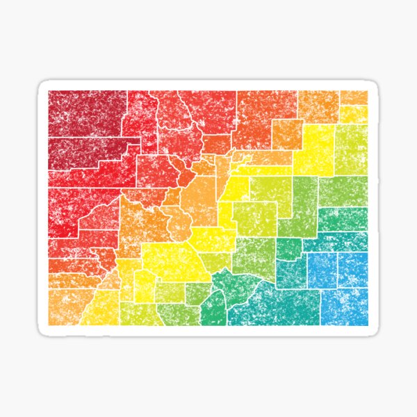 "colorado color counties" Sticker for Sale by chromatosis | Redbubble