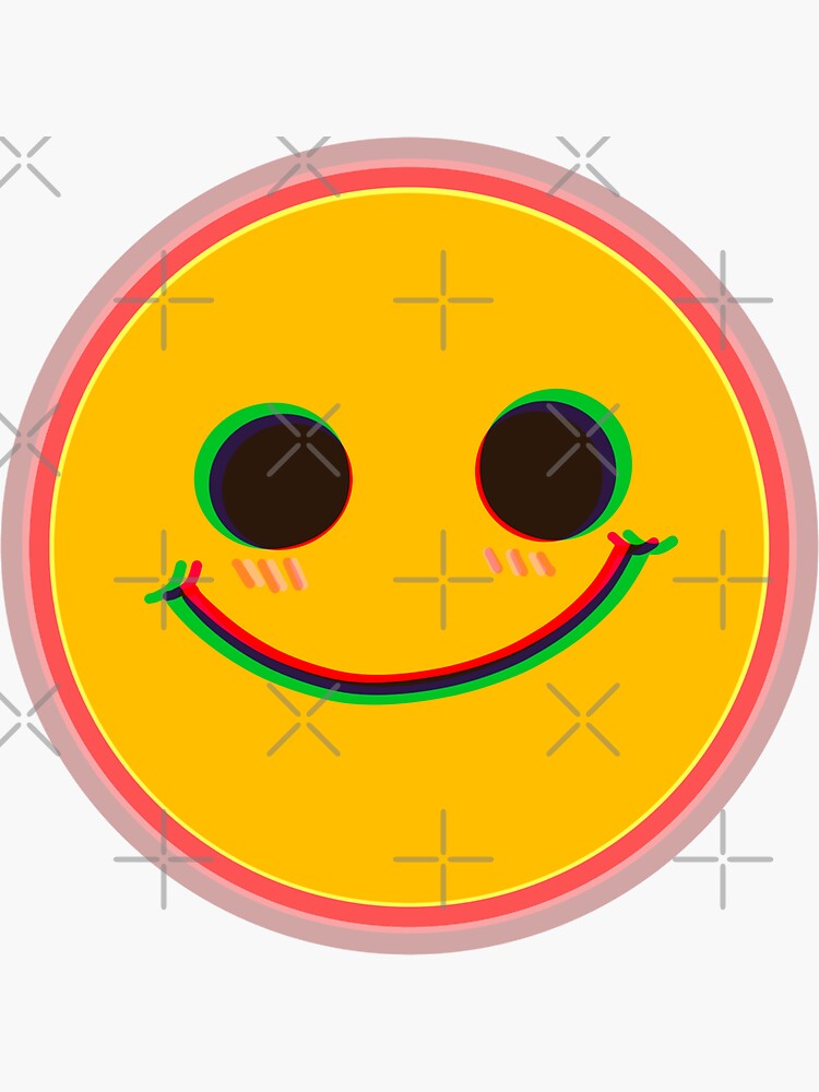 "RGB Smiling Face " Sticker for Sale by TheDoggoDraws | Redbubble