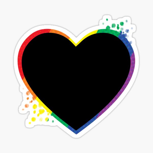 "Rainbow Heart" Sticker by amandartwork | Redbubble