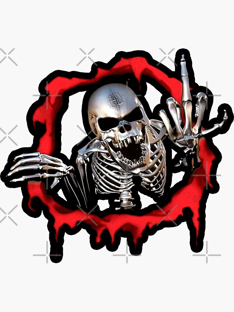 "Skull Middle Finger" Sticker for Sale by unionpride | Redbubble