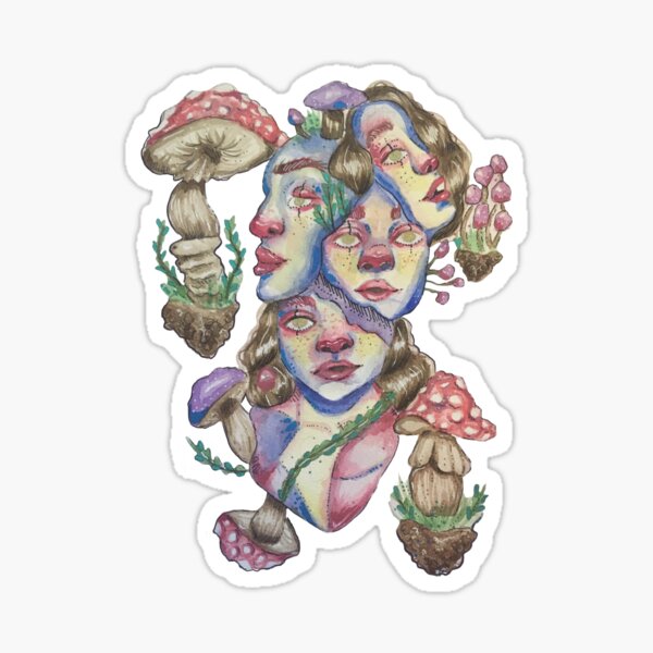 "Many Faces " Sticker for Sale by TheDoggoDraws | Redbubble