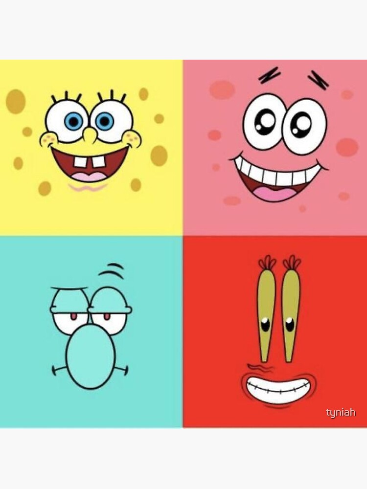 "Spongebob Characters" Poster by tyniah | Redbubble