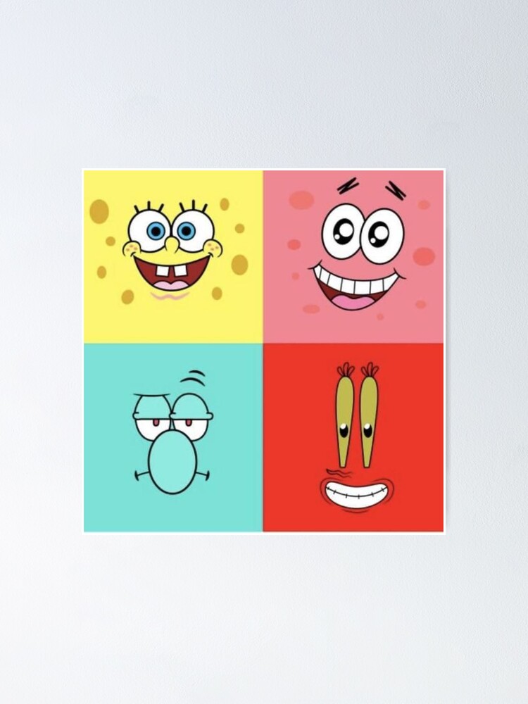 "Spongebob Characters" Poster by tyniah | Redbubble