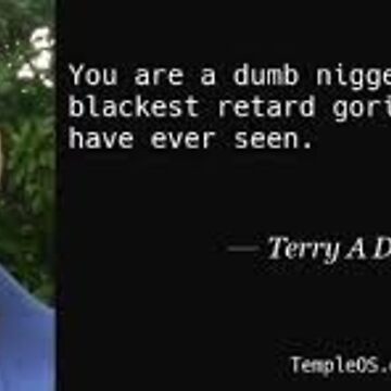 "terry davis quote" Sticker for Sale by kc018 | Redbubble