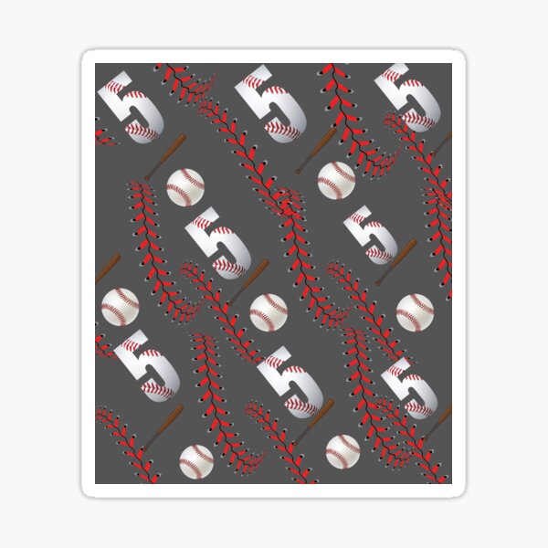 "baseball number 5" Sticker for Sale by Xhere | Redbubble