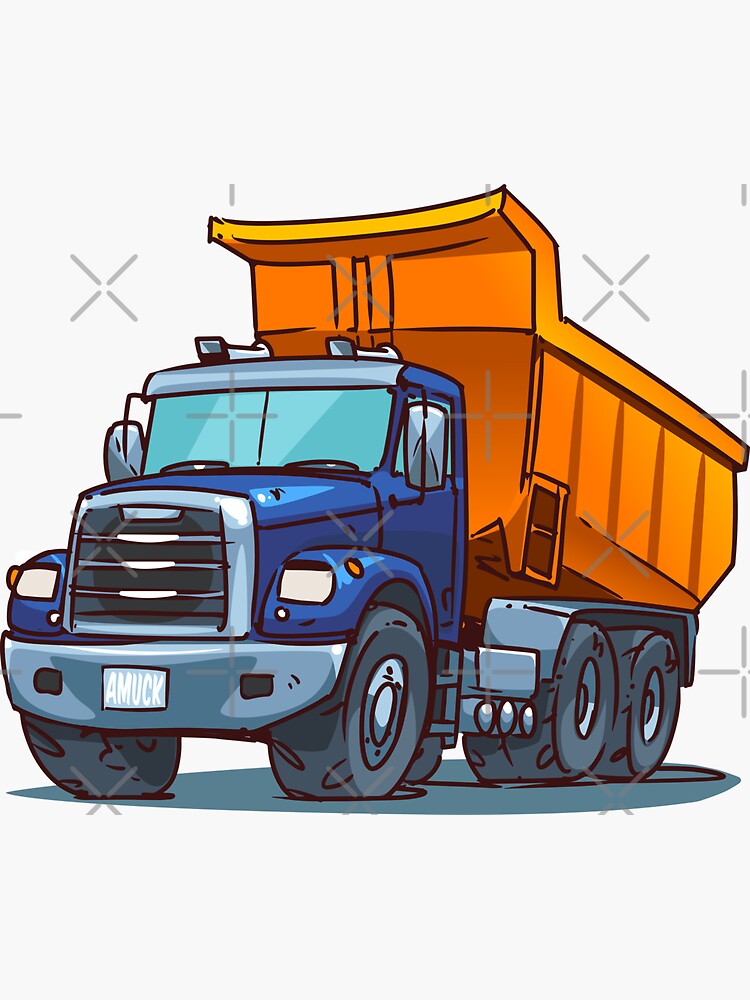 "Dump Truck!" Sticker for Sale by trucksamuck | Redbubble