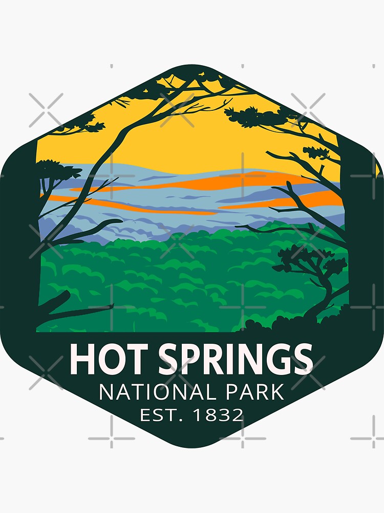 "Hot Springs National Park" Sticker for Sale by Home-Spirit | Redbubble