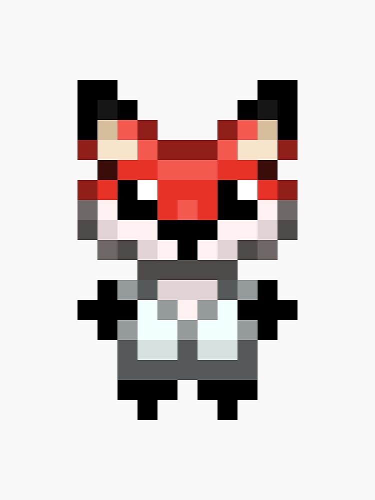 "Paola the fox - pixel sprite" Sticker for Sale by Oque | Redbubble