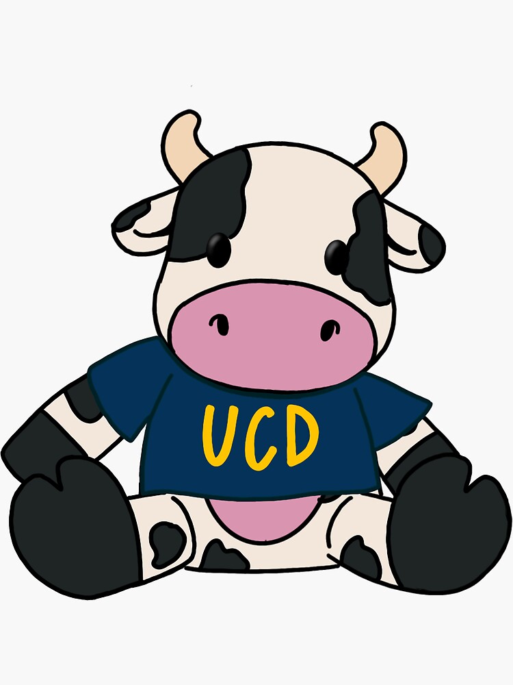 "uc davis cow w t shirt" Sticker for Sale by rheathemistry | Redbubble
