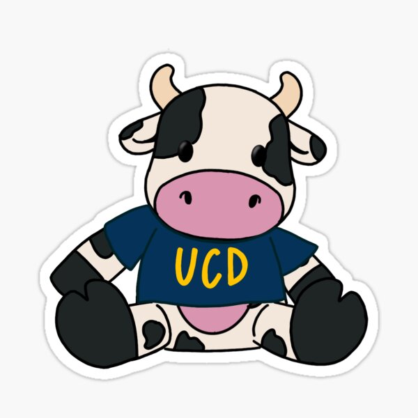 "uc davis cow w t shirt" Sticker for Sale by rheathemistry | Redbubble