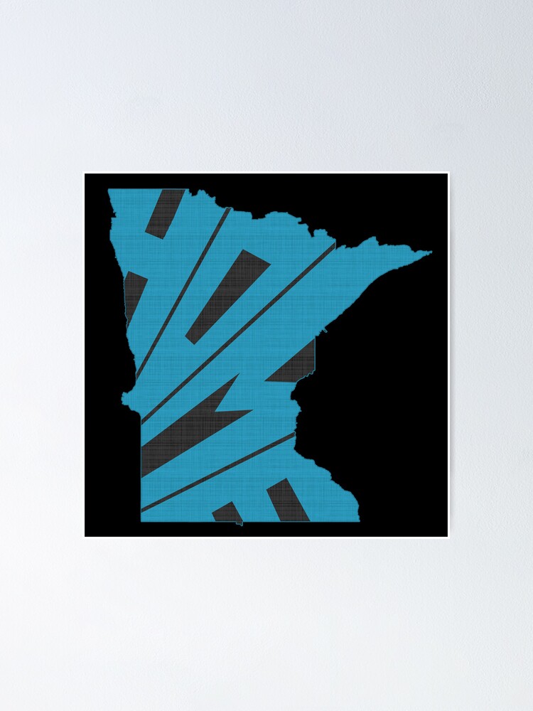 Poster « 000 lacs. La conception de la carte d'état du Minnesota HOME ...