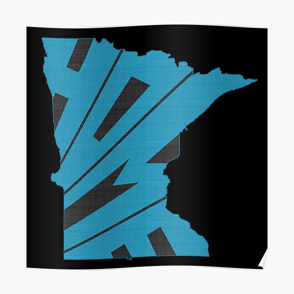 Poster « 000 lacs. La conception de la carte d'état du Minnesota HOME ...