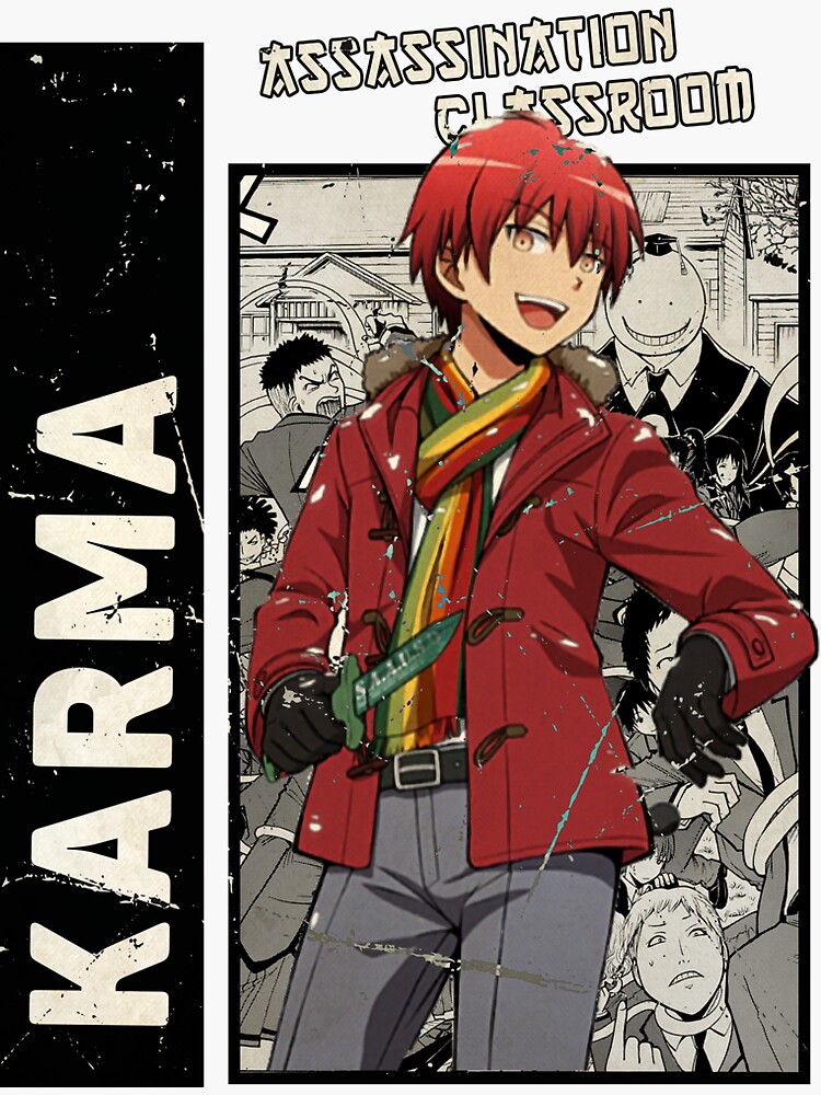 "Karma Akabane" Sticker by Anime-Dude | Redbubble