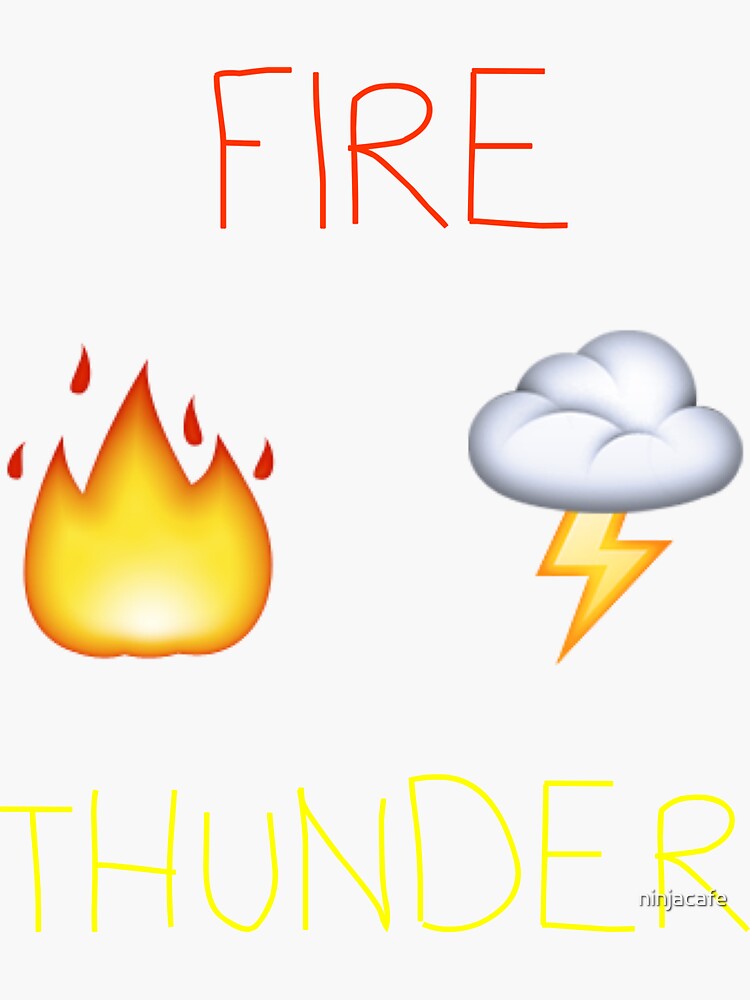 "Fire Thunder" Sticker by ninjacafe | Redbubble