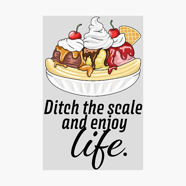 Lámina fotográfica «Sundae de helado disfruta de la vida en el diseño ...