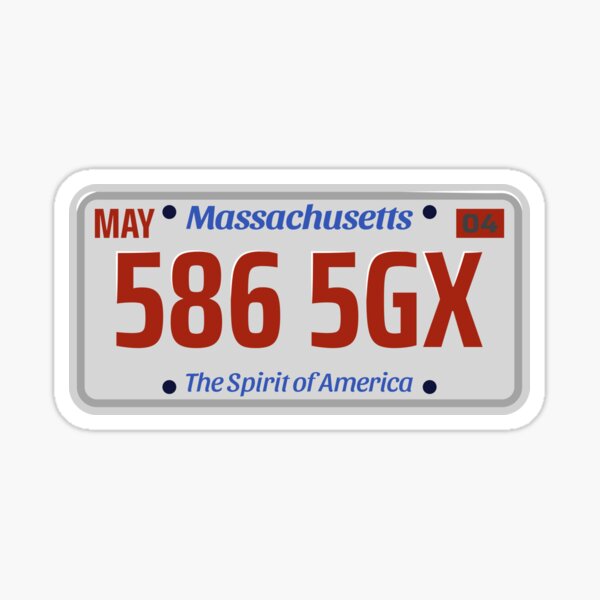 "Massachusetts State License Plate" Sticker for Sale by razvigod ...