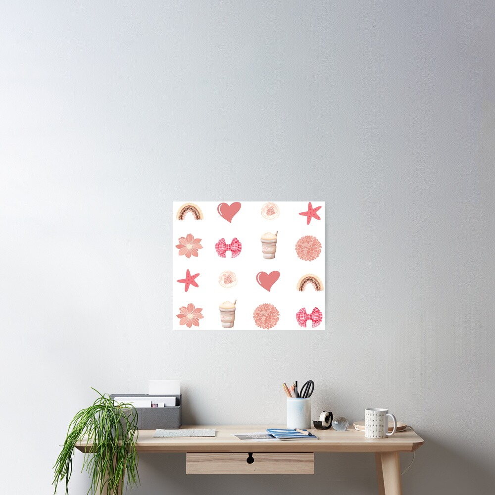 "Blush Pink Aesthetic Bujo Pack" Poster by hashnan21 | Redbubble