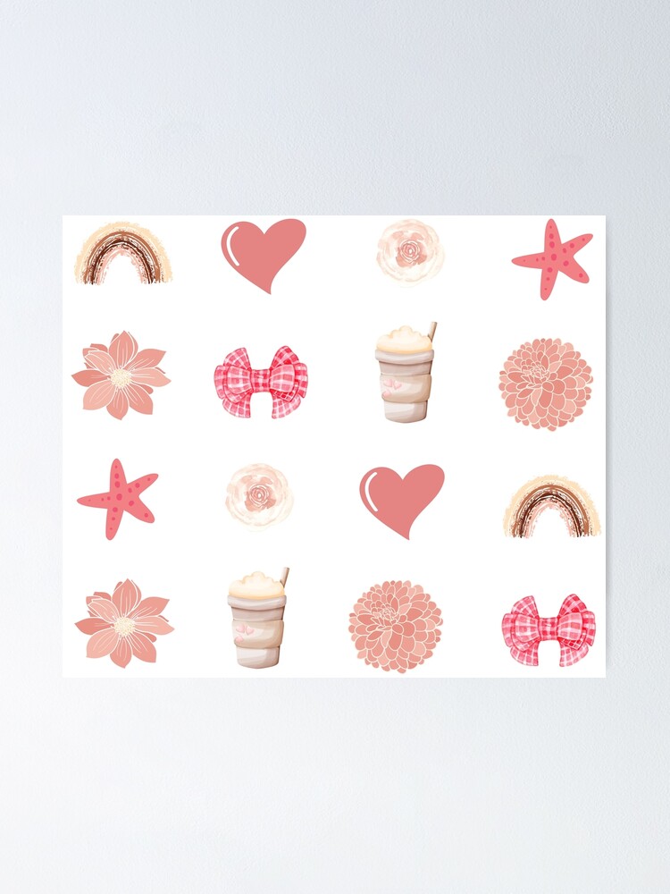 "Blush Pink Aesthetic Bujo Pack" Poster by hashnan21 | Redbubble