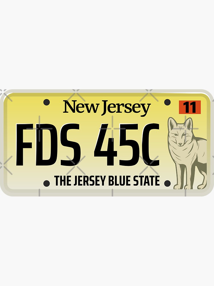 "New Jersey State License Plate" Sticker for Sale by razvigod | Redbubble