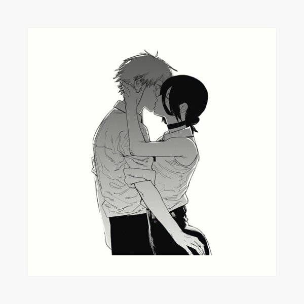 "reze and denji kiss" Art Print for Sale by snailhunter66 | Redbubble