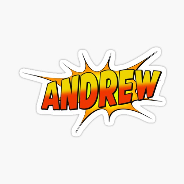 "Andrew" Sticker for Sale by rogue-design | Redbubble