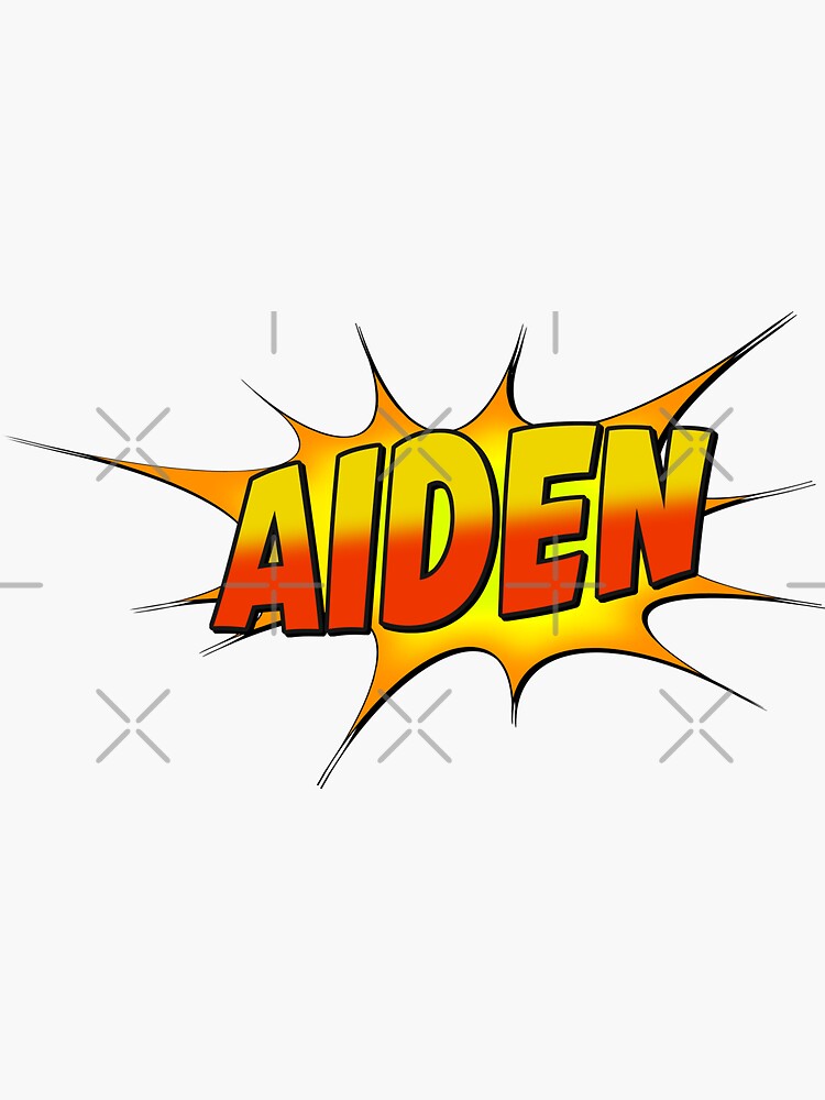 "Aiden" Sticker for Sale by rogue-design | Redbubble