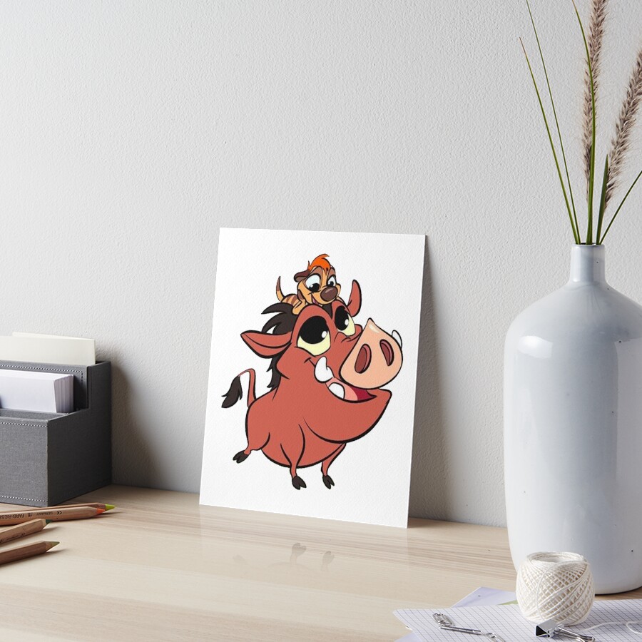 "Cute draw baby timon and pumbaa" Art Board Print for Sale by Artcci ...