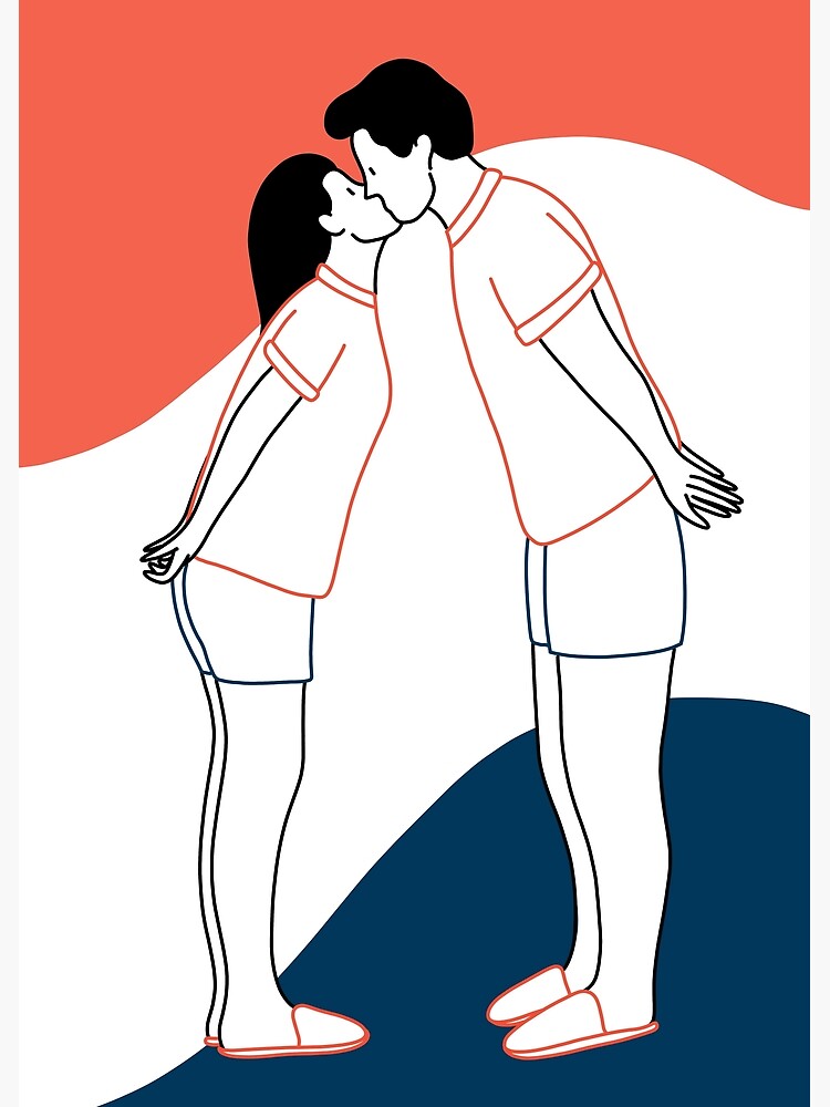 "First kiss" Poster for Sale by sophievillaart | Redbubble