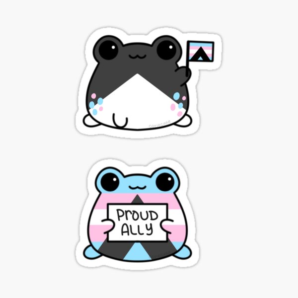 "Cis Ally Pride Frogs" Sticker by CorieCake | Redbubble