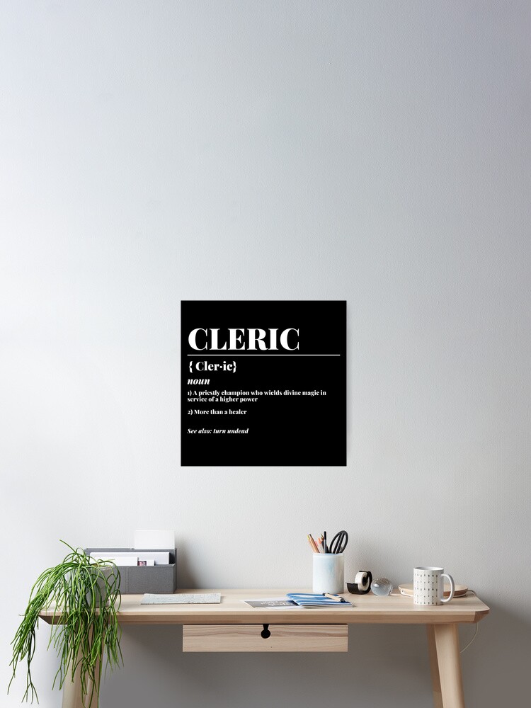 "DnD Cleric Definition Class" Poster for Sale by ToplineDesigns | Redbubble