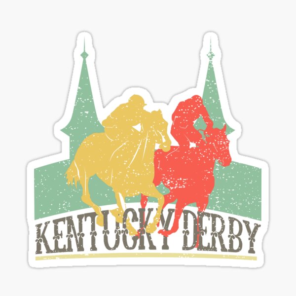 "Retro Kentucky Derby" Sticker for Sale by Dutlu | Redbubble