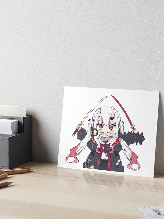 "Nakiri Ayame new outfit chibi - Hololive" Art Board Print for Sale by ...