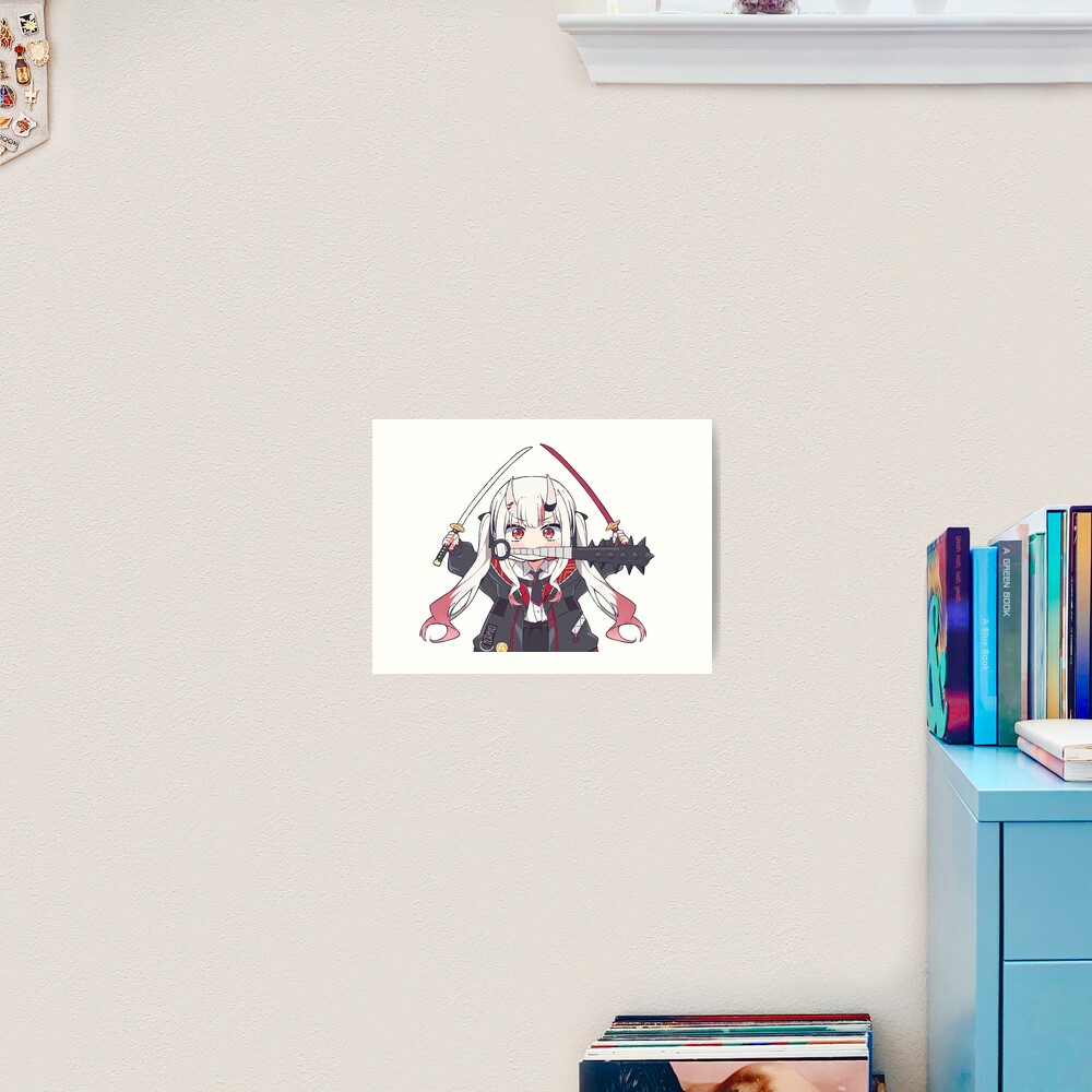 "Nakiri Ayame new outfit chibi - Hololive" Art Print by BigKusa | Redbubble