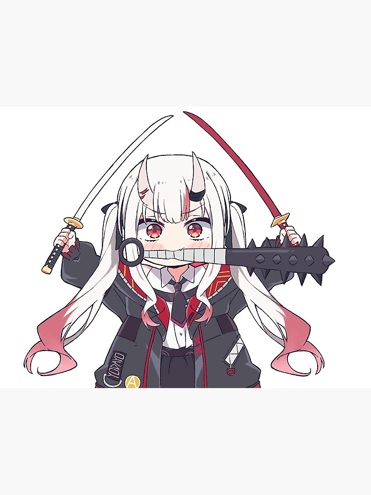 "Nakiri Ayame new outfit chibi - Hololive" Art Print by BigKusa | Redbubble