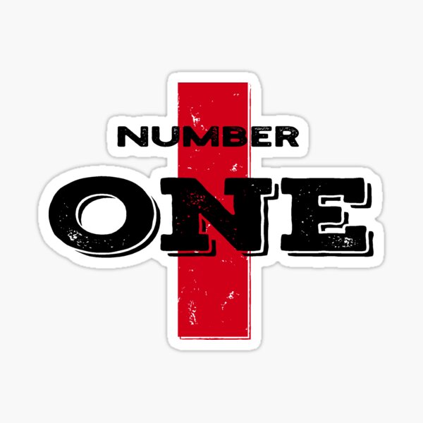 "Number One" Sticker for Sale by theodordecker | Redbubble