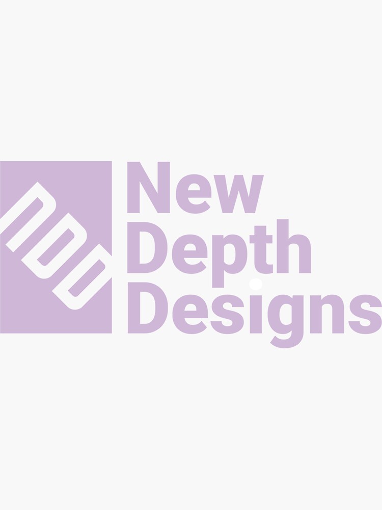 "New Depth Designs Logo" Sticker for Sale by NewDepthDesigns | Redbubble