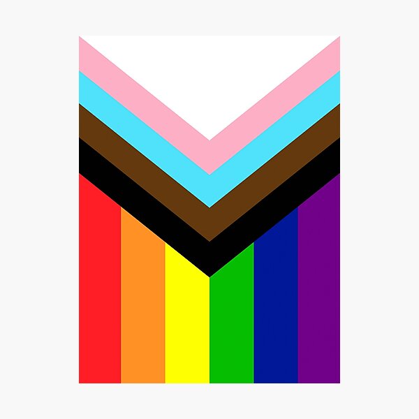 "Progressive Rainbow Flag Pride" Photographic Print for Sale by ...
