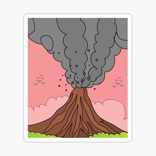 "Volcanic Eruption Volcano Eruption Lava" Sticker for Sale by flofin ...