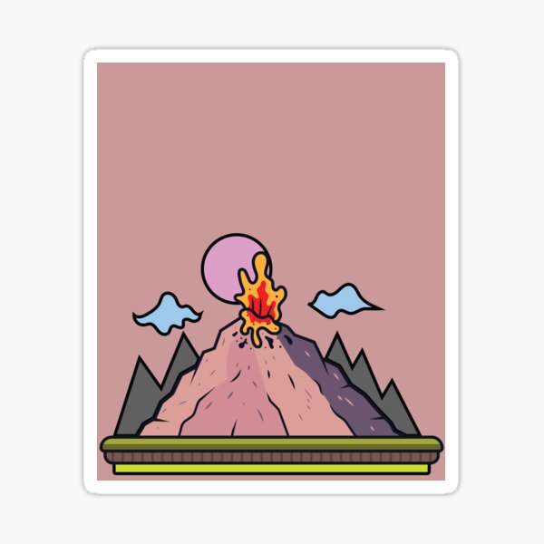 "Volcanic Eruption Volcano Eruption Lava" Sticker for Sale by flofin ...